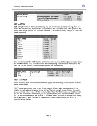 Commonly usedexcelfunctions v1 | PDF