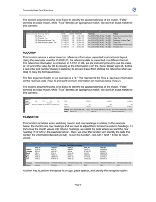 Commonly usedexcelfunctions v1 | PDF