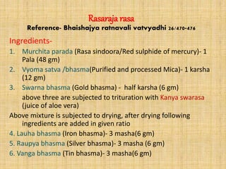 Commonly used rasa aushadhi in vata vyadhi | PPTX