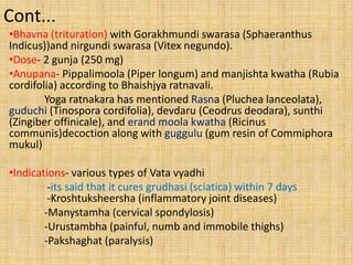 Commonly used rasa aushadhi in vata vyadhi | PPTX