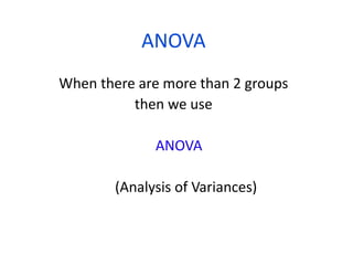 Commonly used statistical tests in research | PPTX