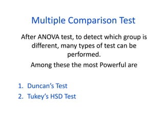 Commonly used statistical tests in research | PPTX