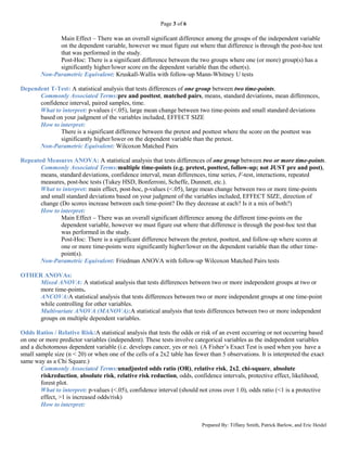 Commonly used Statistics in Medical Research Handout | DOCX