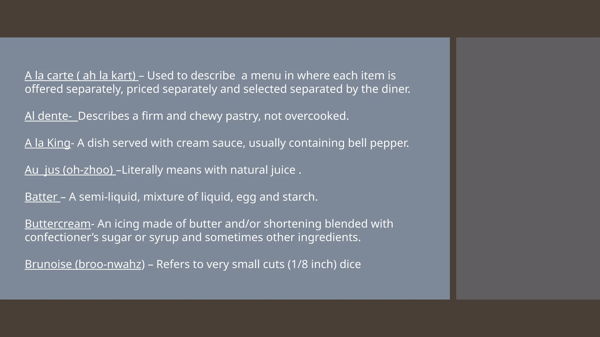 Commonly used terms in Food & Beverage.pptx