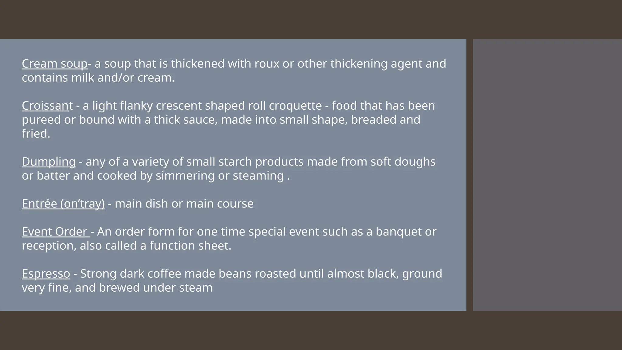 Commonly used terms in Food & Beverage.pptx