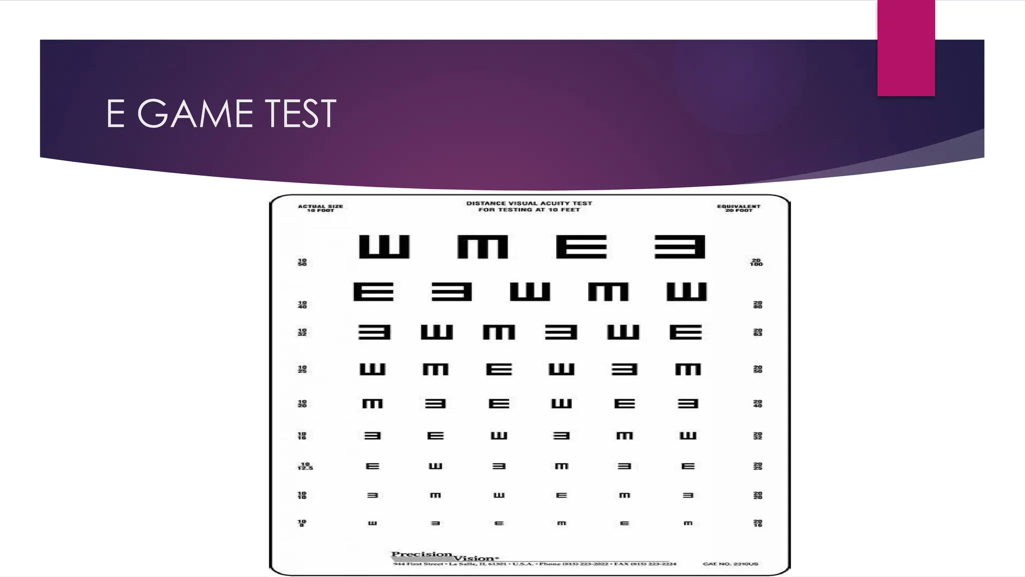 COMMONLY USED VISUAL ASSESMENT TEST AT VARIOUS AGE.pptx