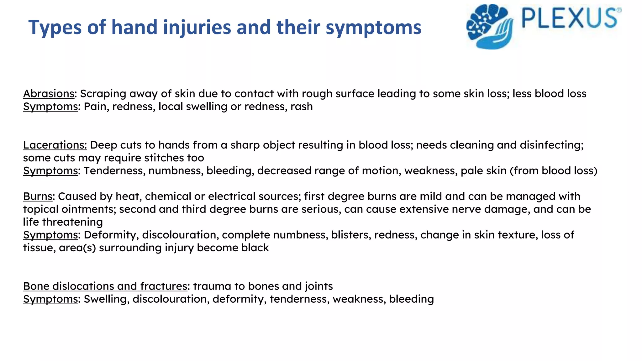 Commonly witnessed hand-related injuries and trauma.pptx