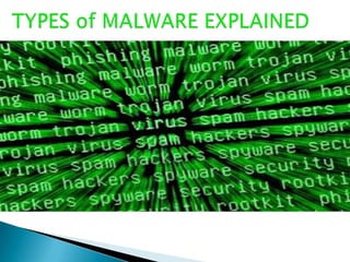 Common malware and countermeasures | PPTX | Operating Systems | Computer Software and Applications