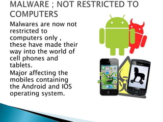 Common malware and countermeasures | PPTX