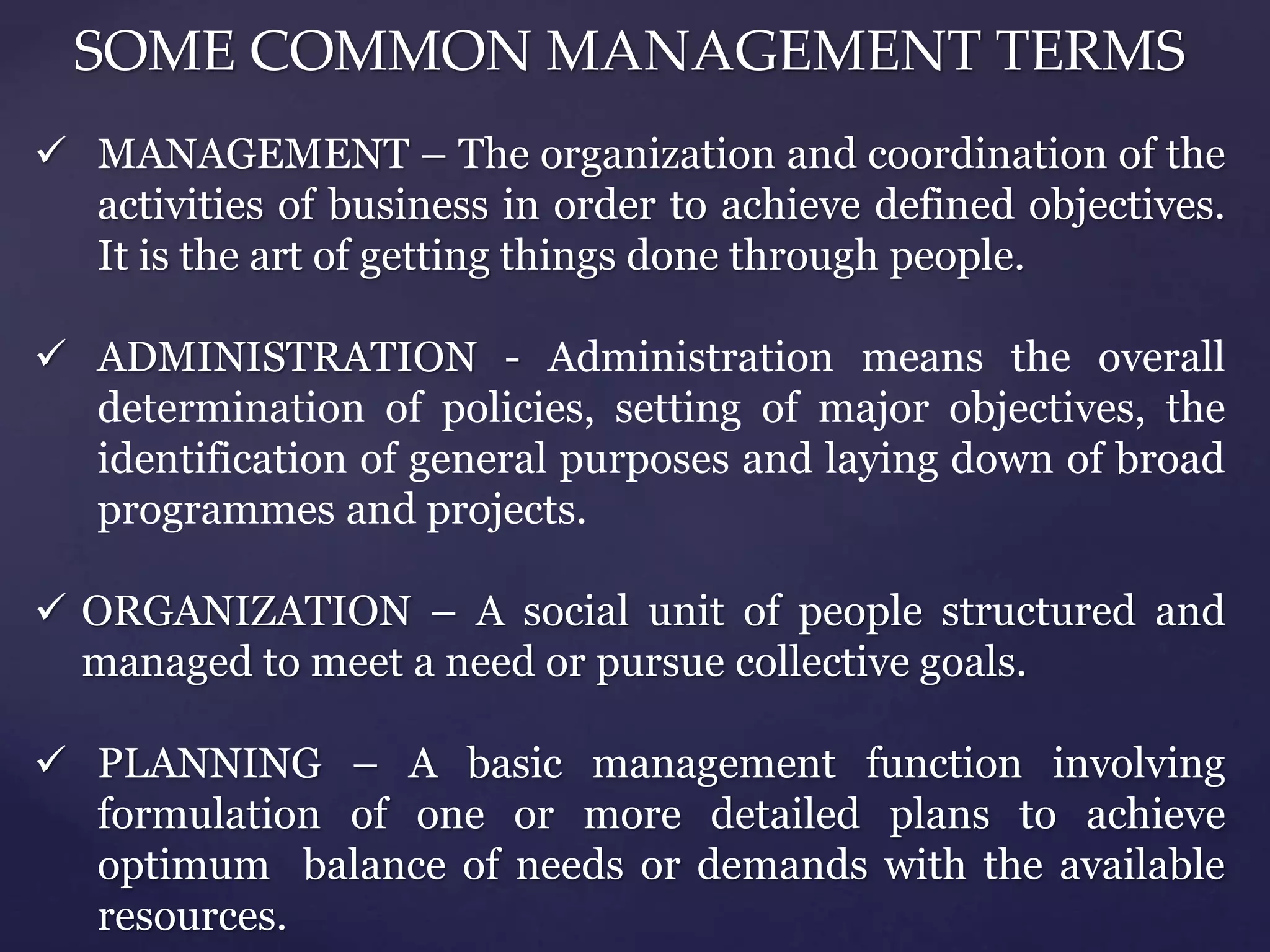 Common management terms | PPTX
