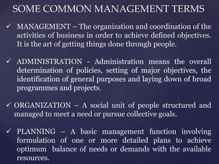Common management terms | PPTX