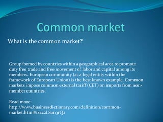 Common market | PPTX