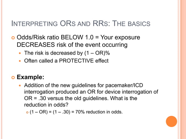 Common measures of association in medical research handout | PPTX