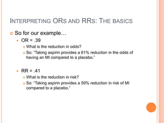 Common measures of association in medical research handout | PPTX