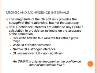 Common measures of association in medical research handout | PPTX