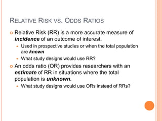 Common measures of association in medical research handout | PPTX