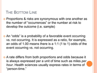 Common measures of association in medical research (UPDATED) 2013 | PPTX