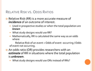 Common measures of association in medical research (UPDATED) 2013 | PPT