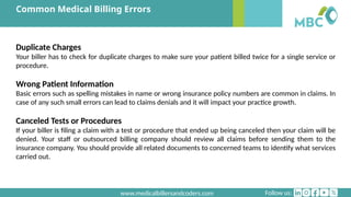 Common Medical Billing Errors.pppptttttx | PPTX