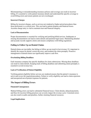 Common Medical Billing Mistakes and How Professional Services in New ...