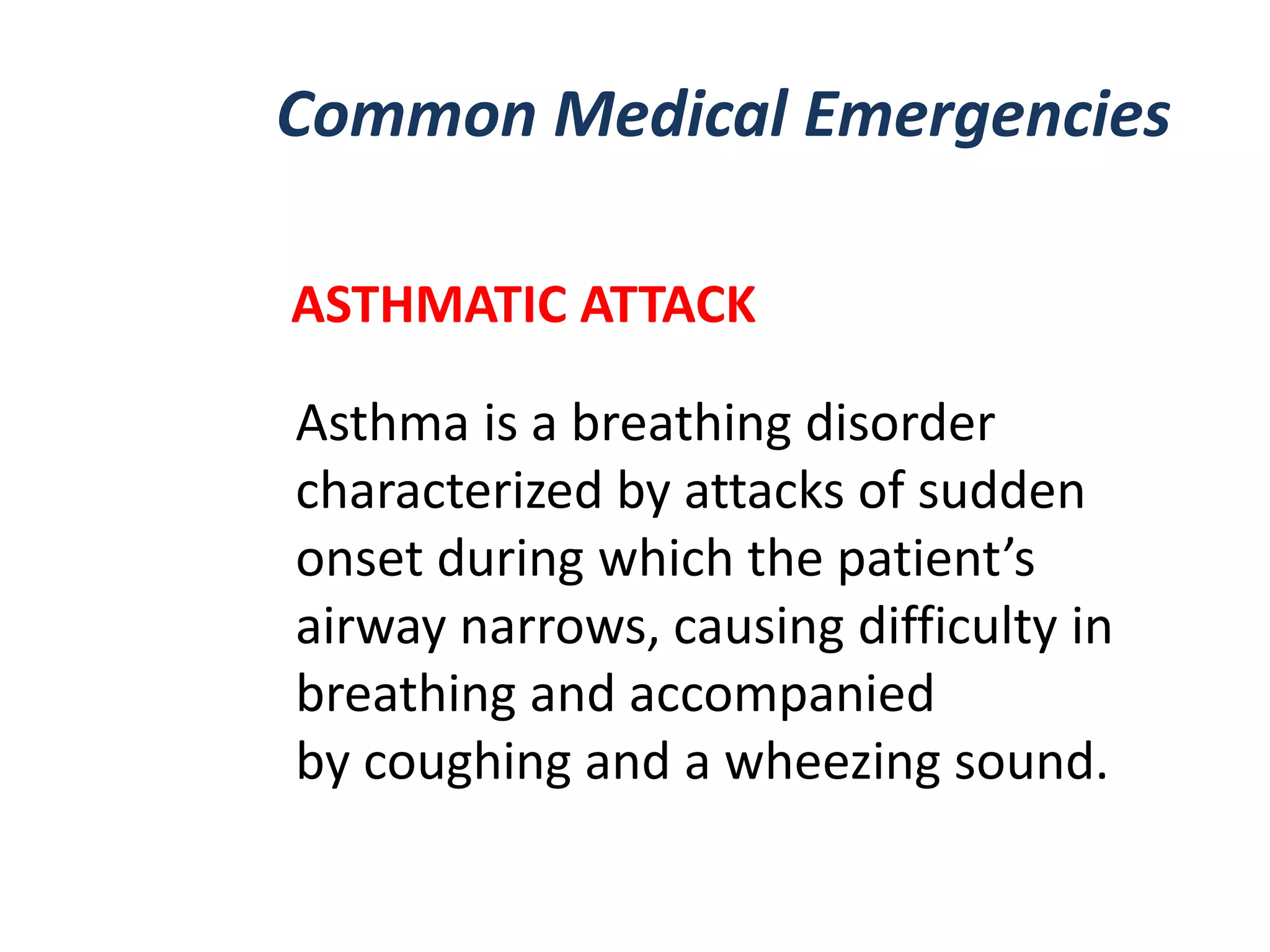 Common medical emergencies | PPT