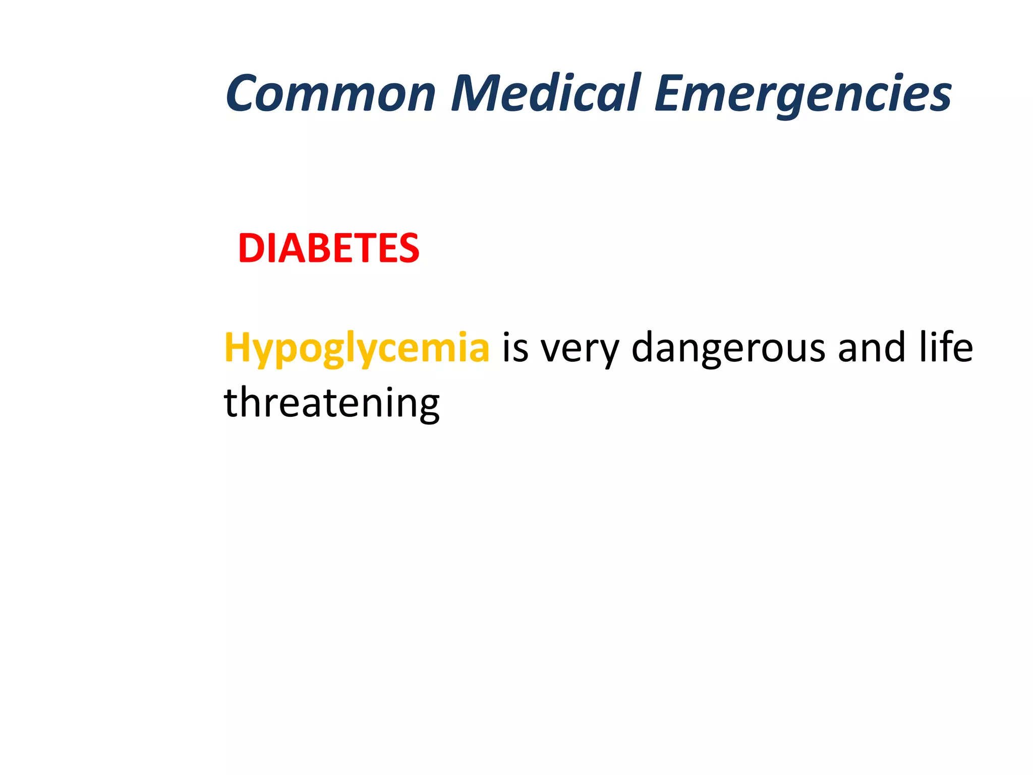 Common medical emergencies | PPT