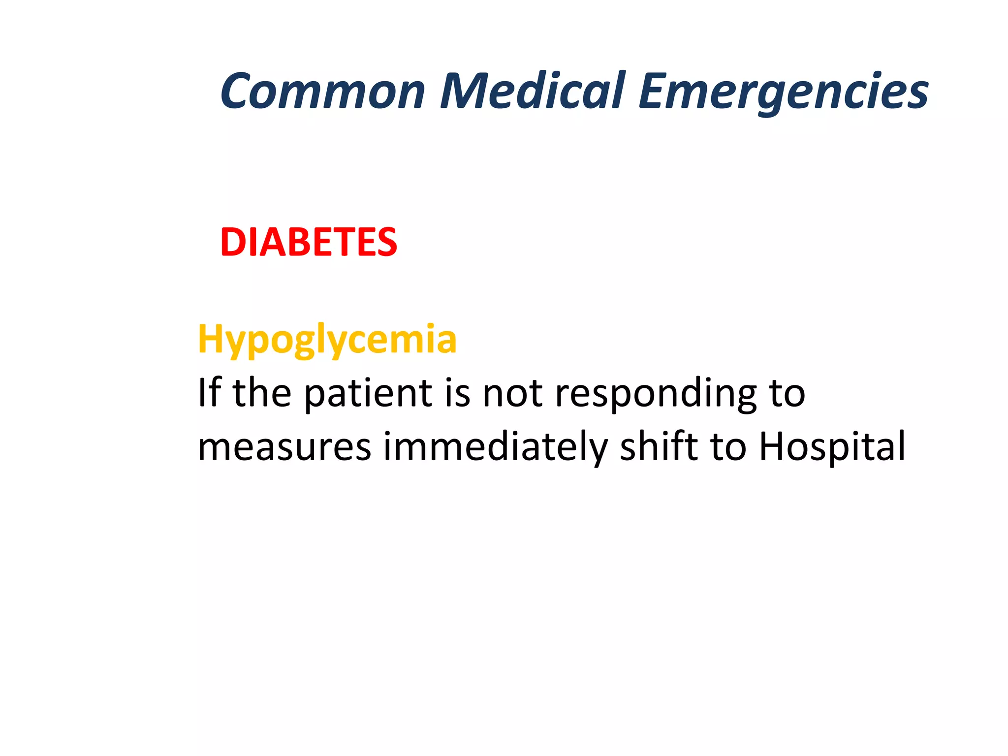 Common medical emergencies | PPT