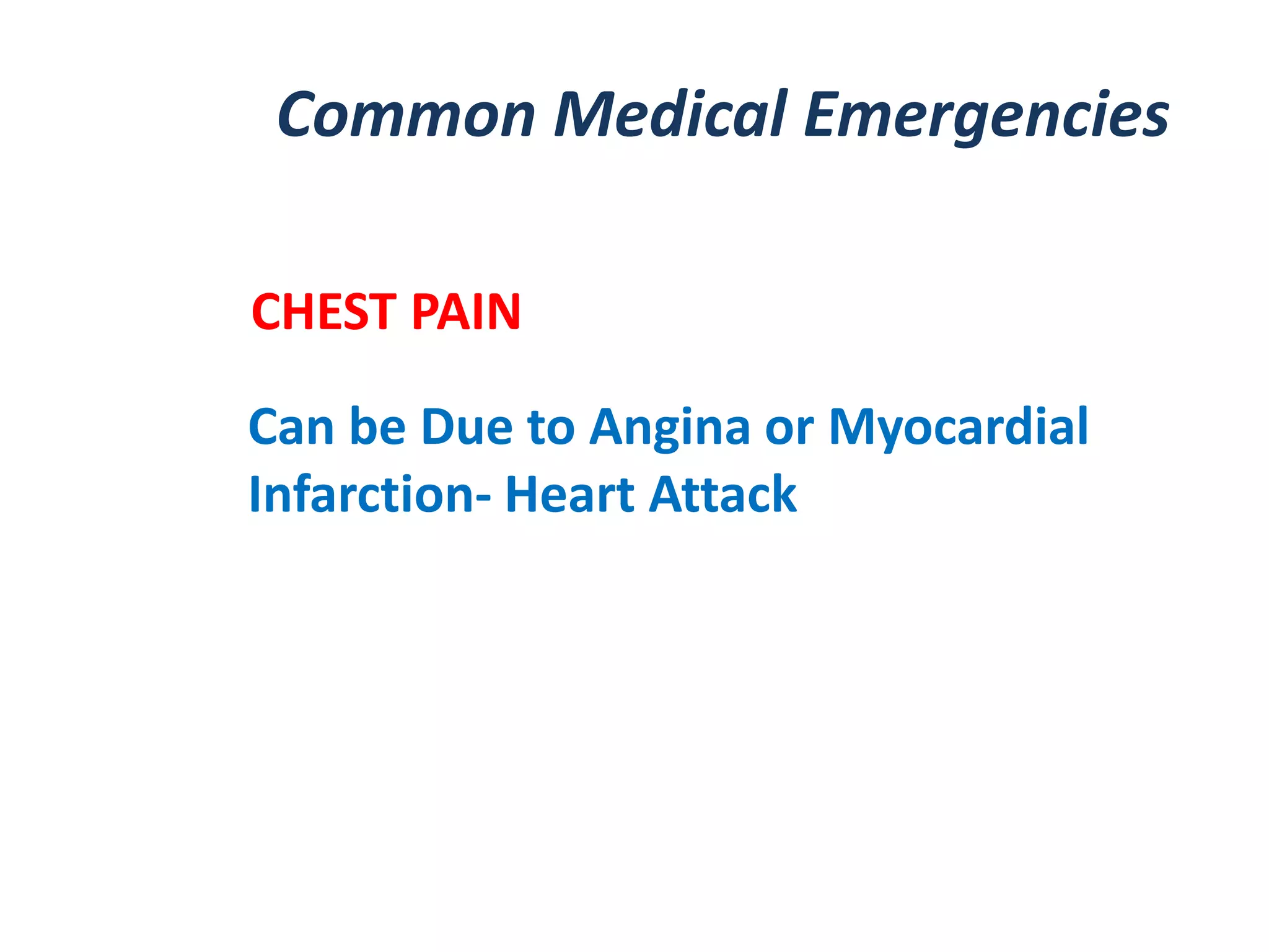Common medical emergencies | PPT
