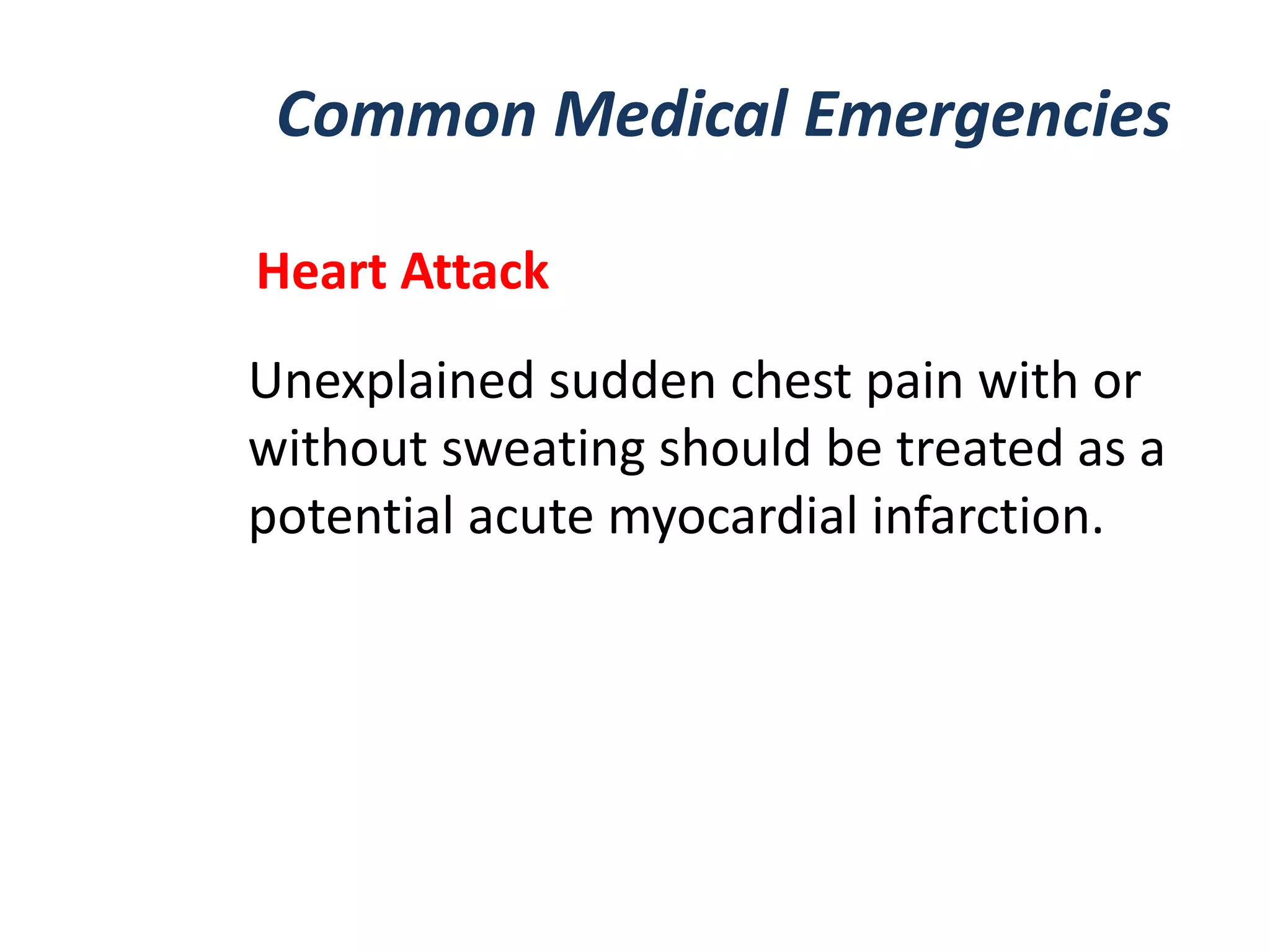 Common medical emergencies | PPT