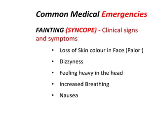 Common medical emergencies | PPT