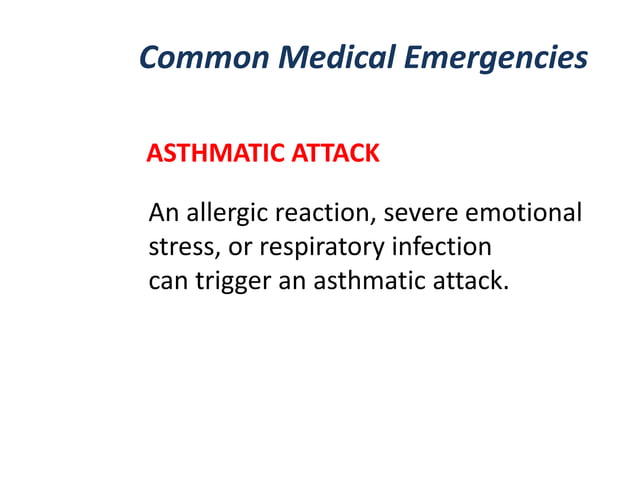 Common medical emergencies | PPT