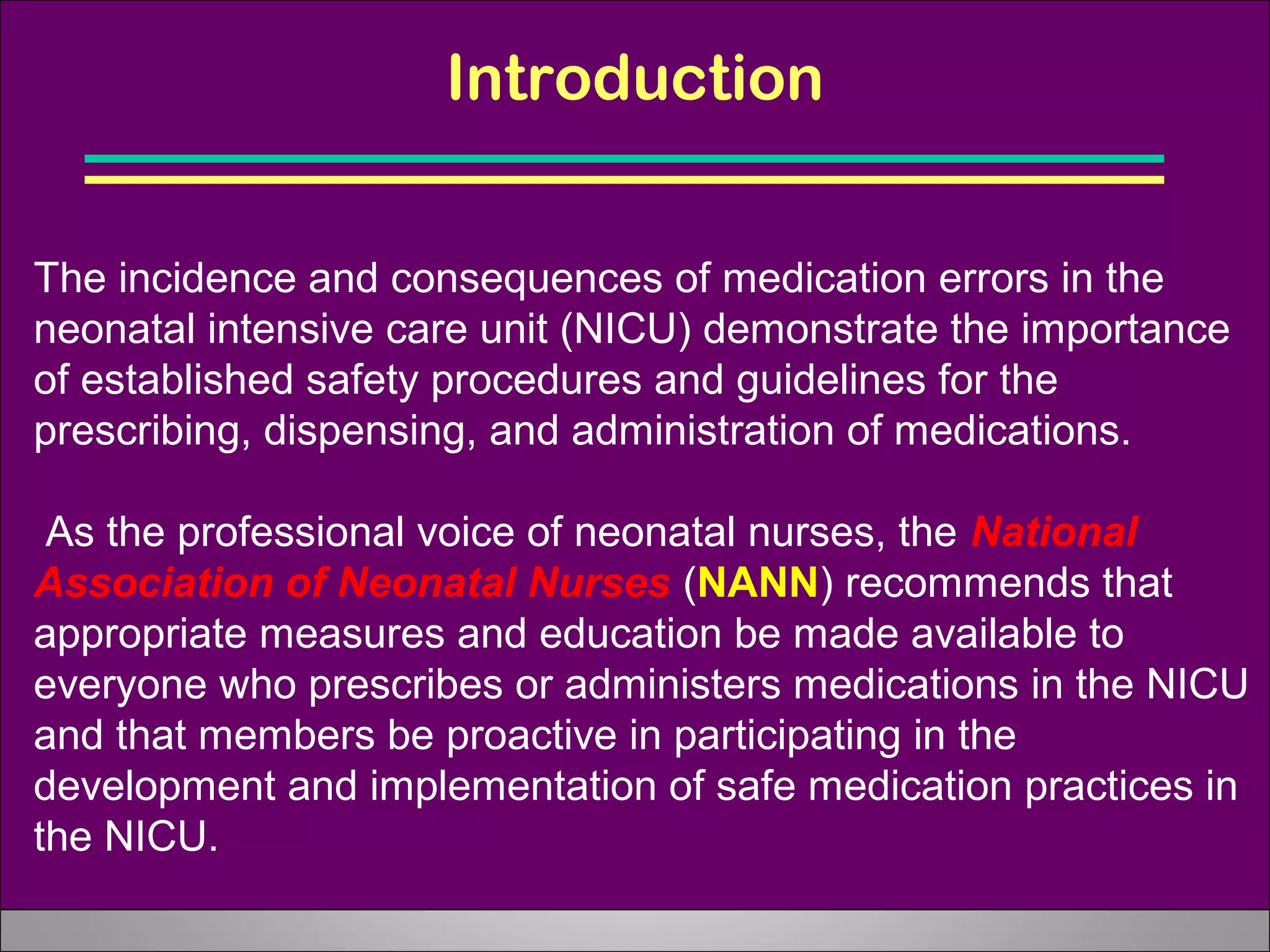 Common medical error in nicu | PPT