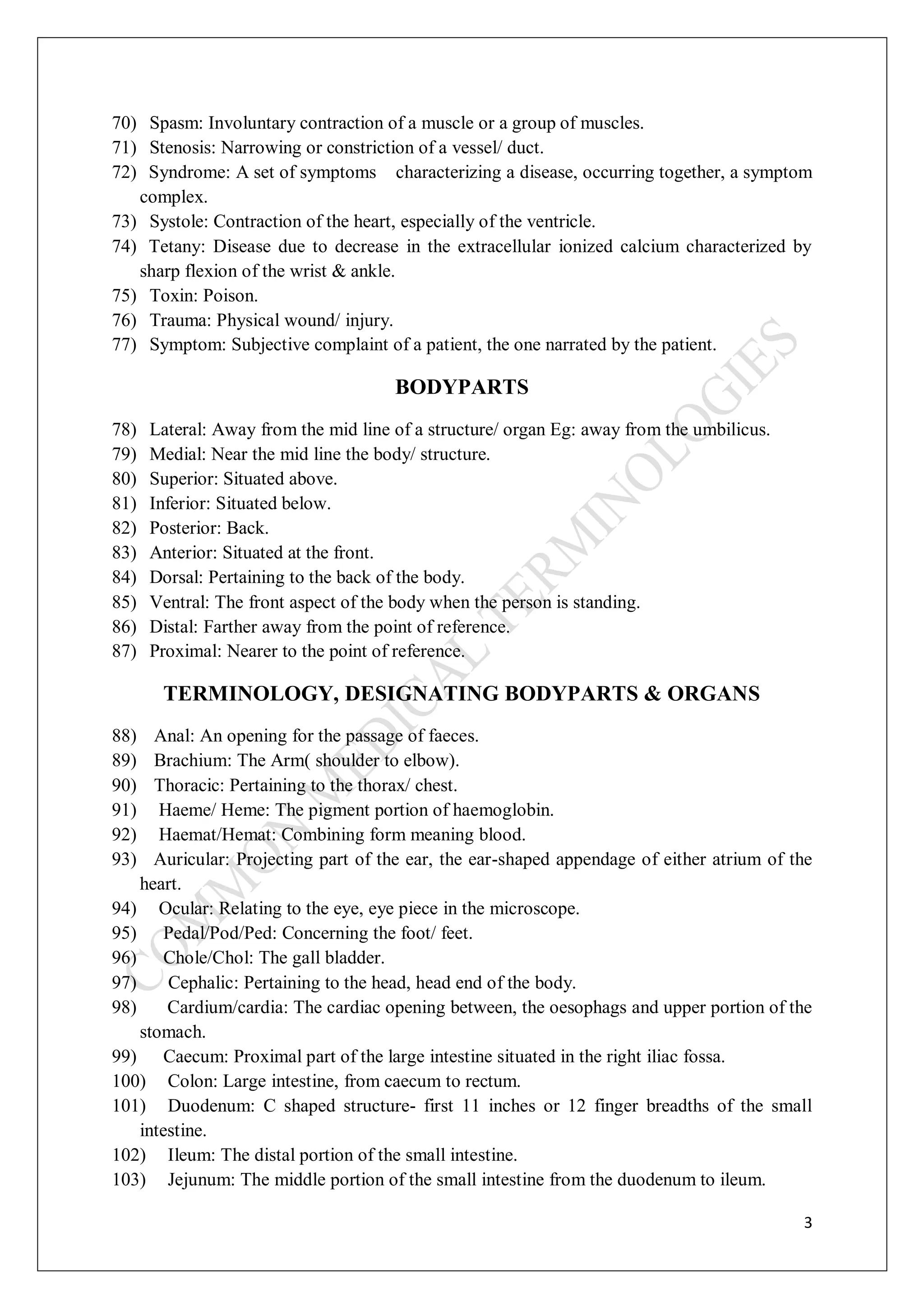 Common medical terminologies | PDF | Heart and Cardiovascular Diseases ...