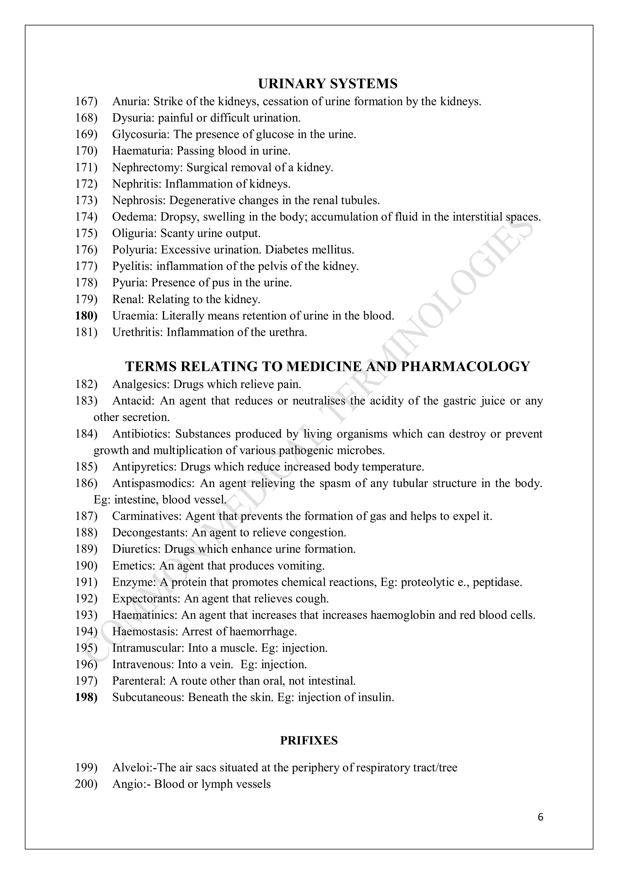 Common medical terminologies | PDF | Heart and Cardiovascular Diseases ...