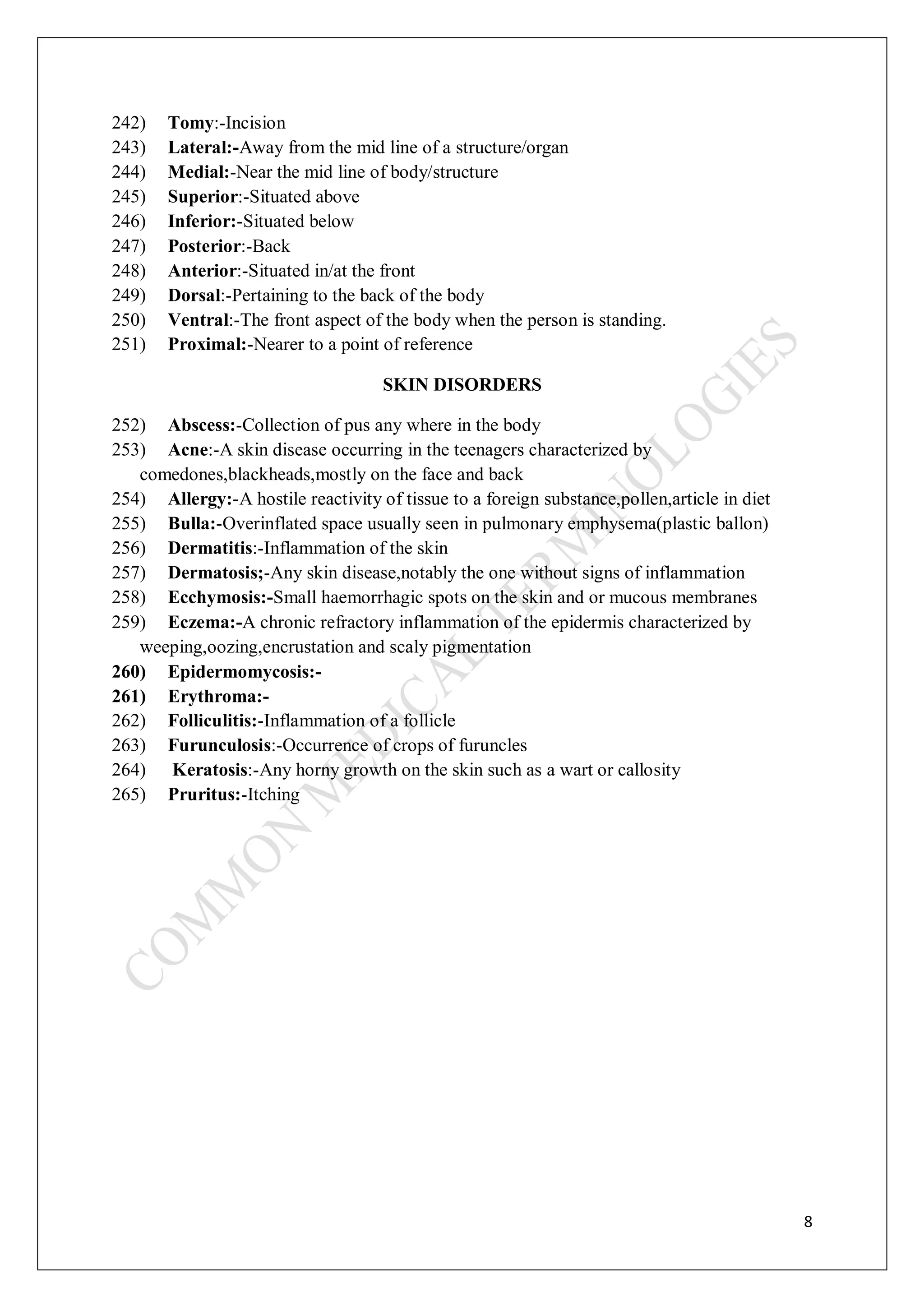 Common medical terminologies | PDF | Heart and Cardiovascular Diseases ...