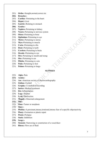 Common medical terminologies | PDF | Heart and Cardiovascular Diseases ...