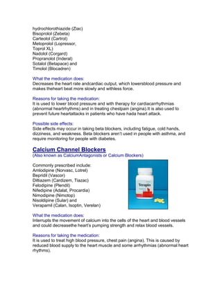Common Medications | DOCX