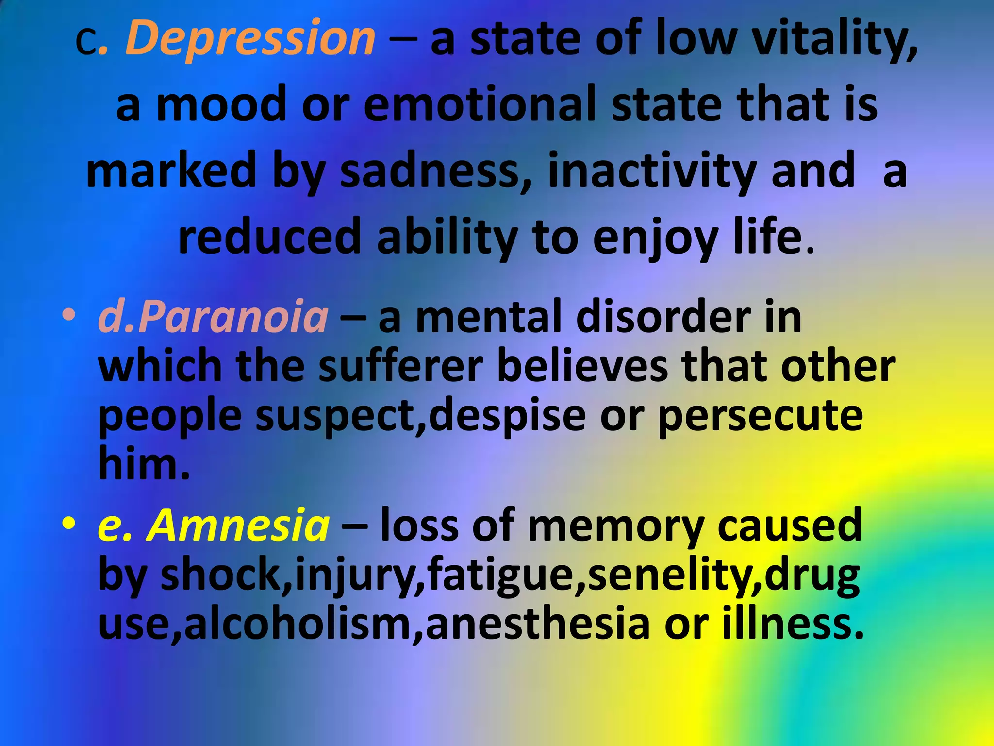 Common mental disorders | PPTX