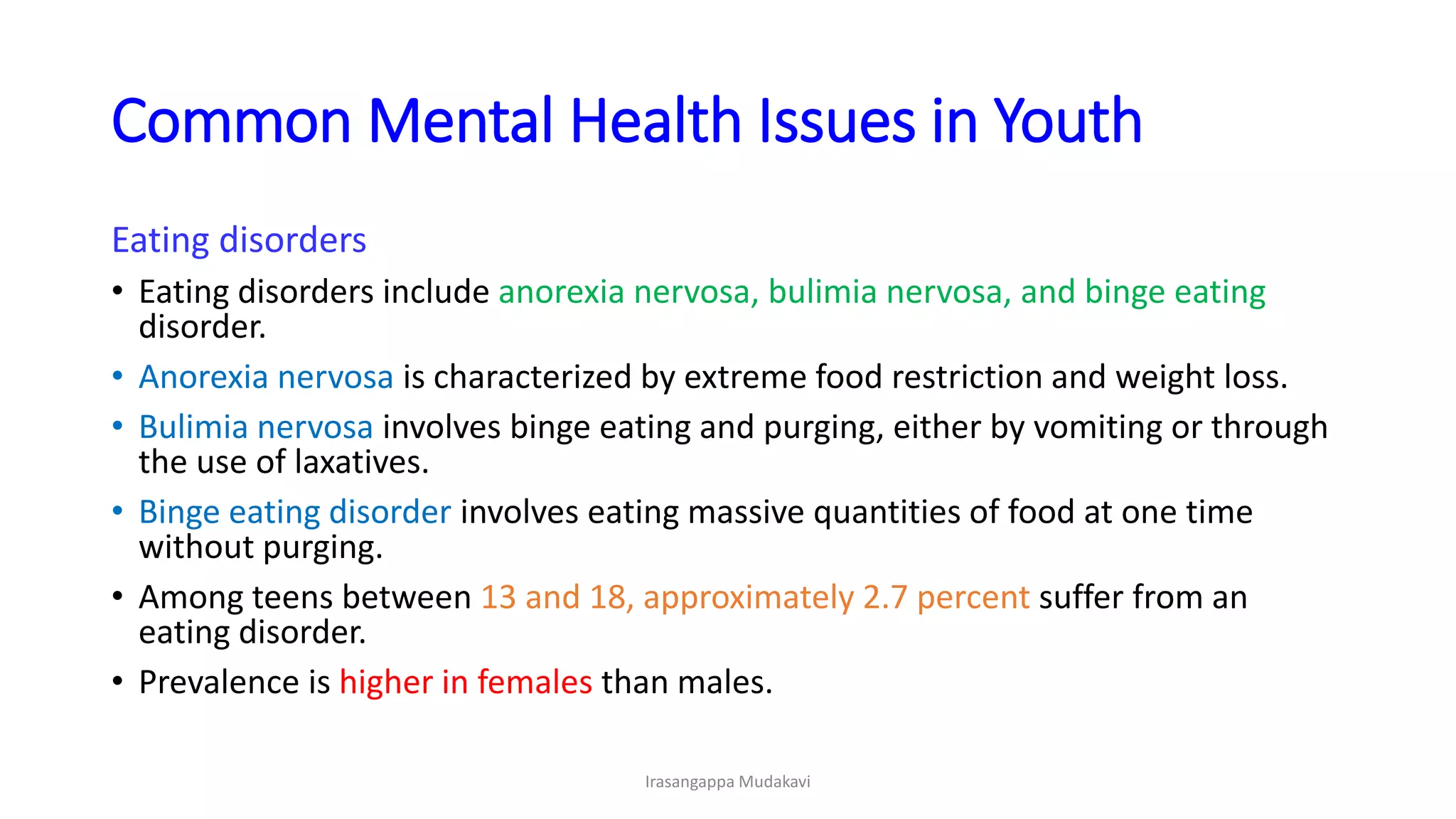 Adolescent Mental Health: Common Mental Health Issues in Youth | PPTX