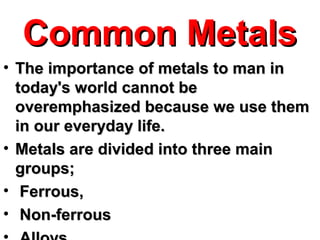 Common metals | PPT