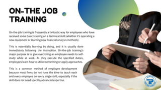 Common methods of employee skill development | PPT