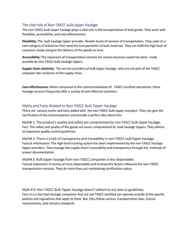 Common Misconceptions About Non-TASCC Bulk Tipper Haulage Debunked.pdf
