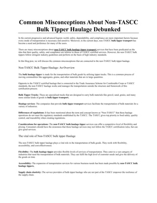 Common Misconceptions About Non-TASCC Bulk Tipper Haulage Debunked.pdf