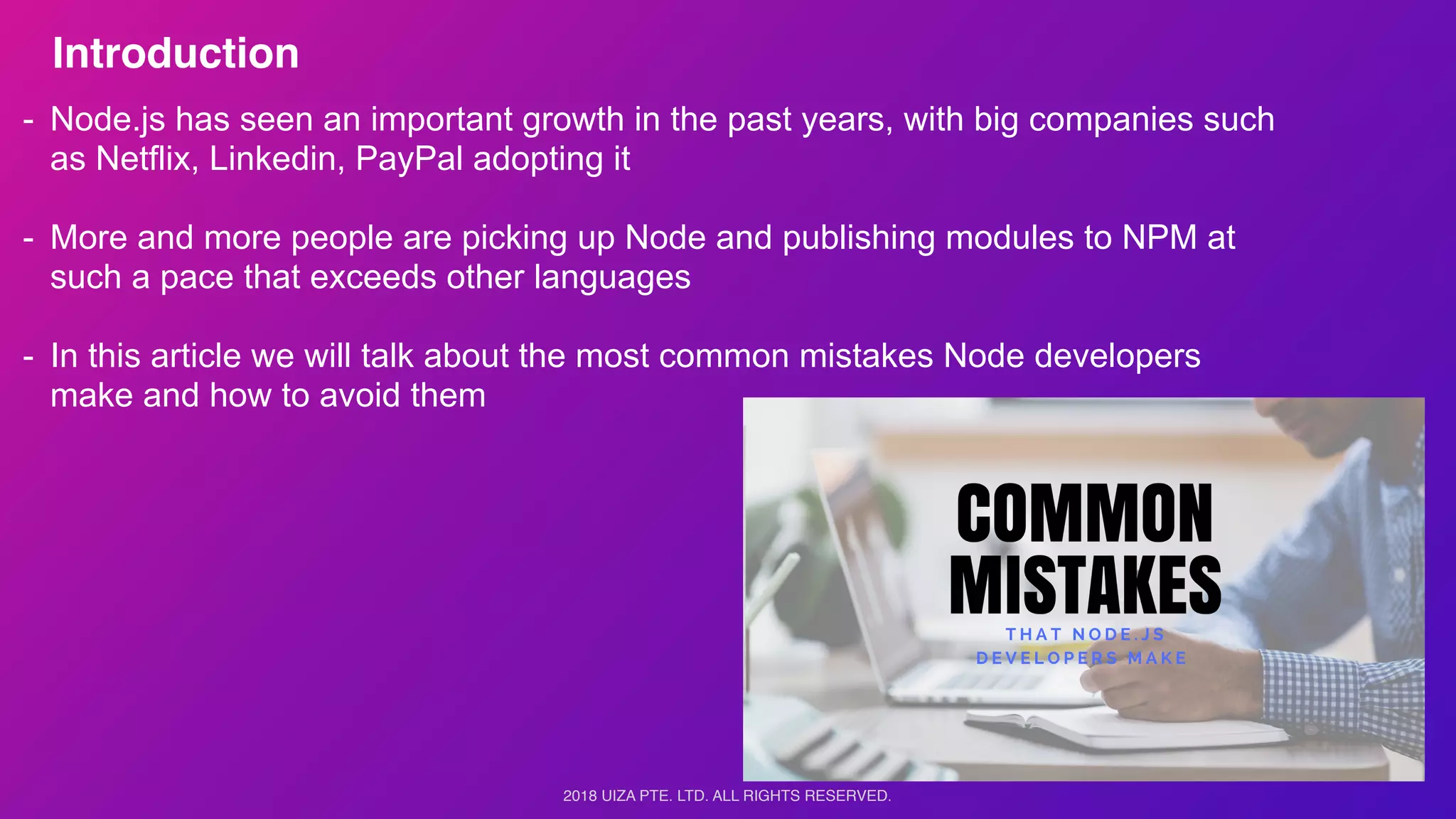 Common mistake in nodejs | PPT