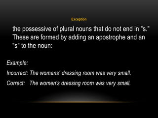 Common mistake in nouns is about some mistakes in Noun | PPT