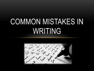 Common mistakes | PPTX