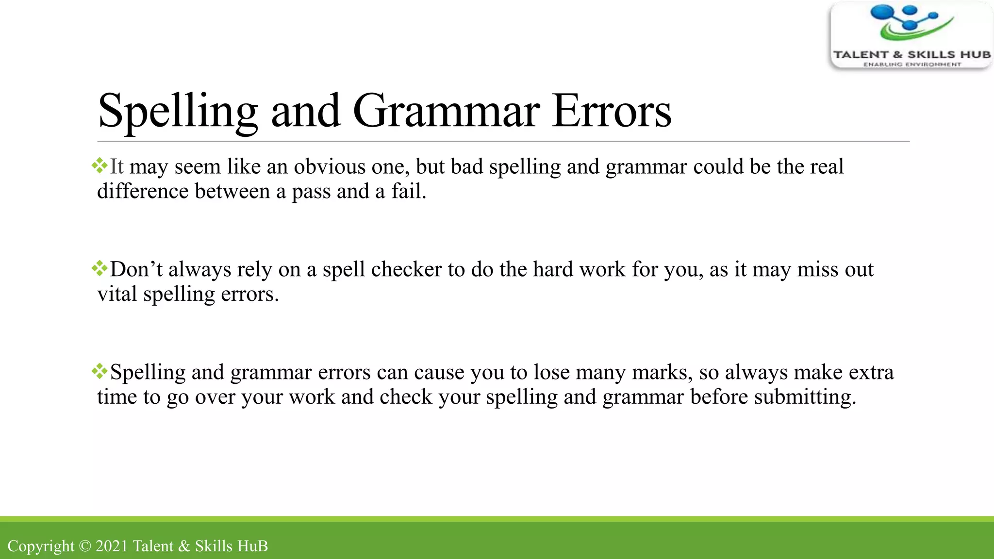Common Mistakes and Causes of Failure in Assignment | PPTX