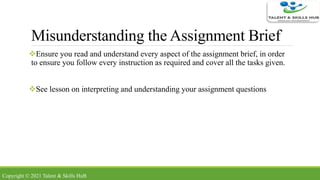 Common Mistakes and Causes of Failure in Assignment | PPTX