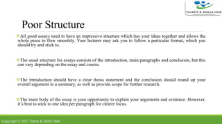 Common Mistakes and Causes of Failure in Assignment | PPTX