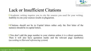 Common Mistakes and Causes of Failure in Assignment | PPTX